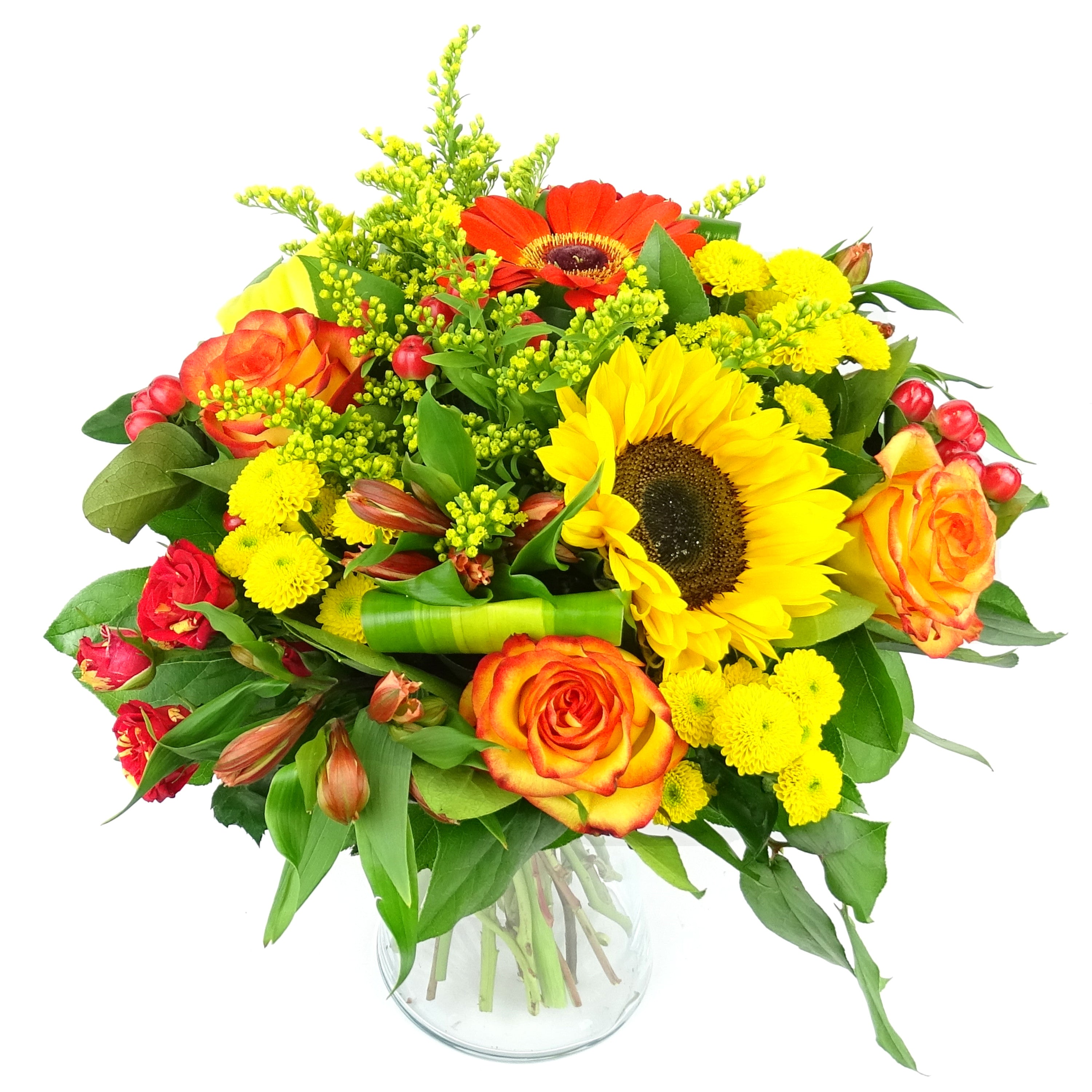 Bouquet rond orangé – kdfleurs